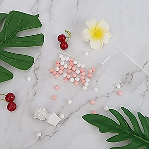 dedoot Clear Acrylic Box with Lids, 4 Pack 4.3x2.7x1 Inch Clear Acrylic Plastic Square Cube Storage Candy Box Containers for Wedding, Party, Treats, Coin, Jewelry Accessories