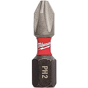 Milwaukee Electric Tool 48-32-4604 Shockwave Impact Duty insert Bit, NO 2, Phillips, 1" OAL, Proprietary Steel