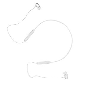 Bluetooth 5.1 Headphones, Neck Mounted Sports Headphone Wireless Neckband Earbud Noise-Cancelling Stereo Headset Portable Earphones for Exercise(White)