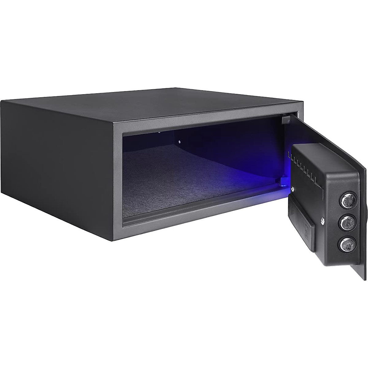 Barska 1.2 Cu. Ft Digital Keypad Safe – LED Interior Light, Extra-Wide for Laptops, Silent Mode, Steel Security Safe