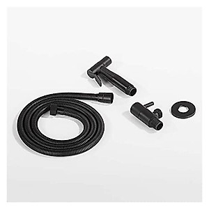 UERVPS Black Bathroom Toilet Bidet Faucet Bidets Shower Single Hole Portable Wall Mounted Sprayer Shower Bathroom Shower Drencher