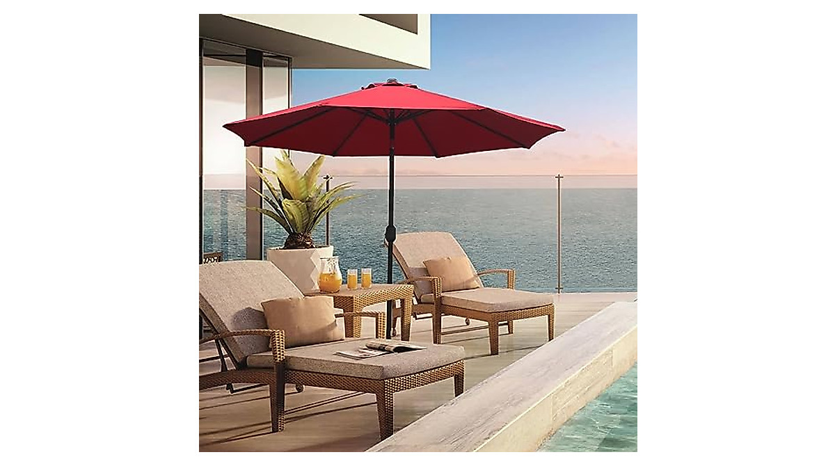 Garden Lucky 9ft Umbrella Canopy - Waterproof & UV-Resistant
