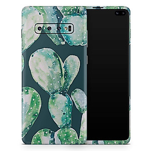 DesignSkinz Watercolor Cactus Succulent Bloom V7 Protective Vinyl Decal Wrap Skin Cover Compatible with The Samsung Galaxy S20 (Screen Trim & Back Glass Skin)