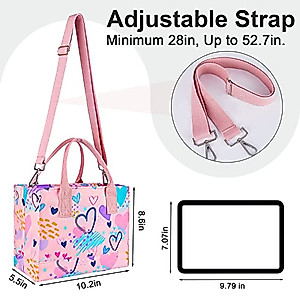 FIOBEE Canvas Tote Bag for Woman Shoulder Bag Tote Handbags Crossbody Bags with Zipper Multiple Pockets Girls