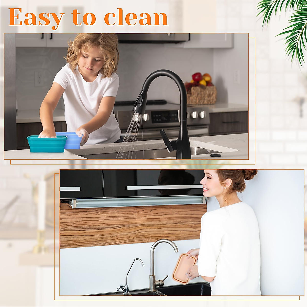 12 Pcs Collapsible Food Storage Containers Silicone collapsible Lunch Box with Clear Lid Square Food Containers Bowls Kitchen Stackable Lunch Box for Pantry Organization Microwave Freezer Safe (27oz)