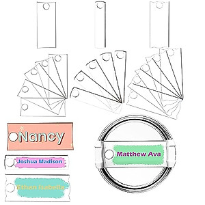 15PCS 40oz Acrylic Name ID Plate Blank for Stanley 40OZ 3 Shape ID Plate Name Plate Name Tag for Stanley Tumbler