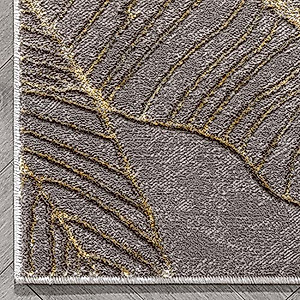 Well Woven Fairmont Madeline 7'10" X 9'10" Grey Retro Marble Pattern Glam Area Rug