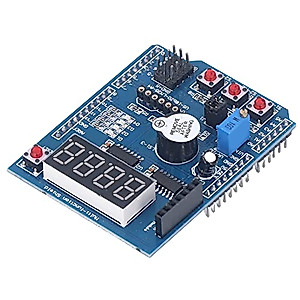 Kadimendium Multifunctional Expansion Module, 70x50mm Digital Display 4 Digit Development Board Adjustable Potentiometer for Wireless Experiment