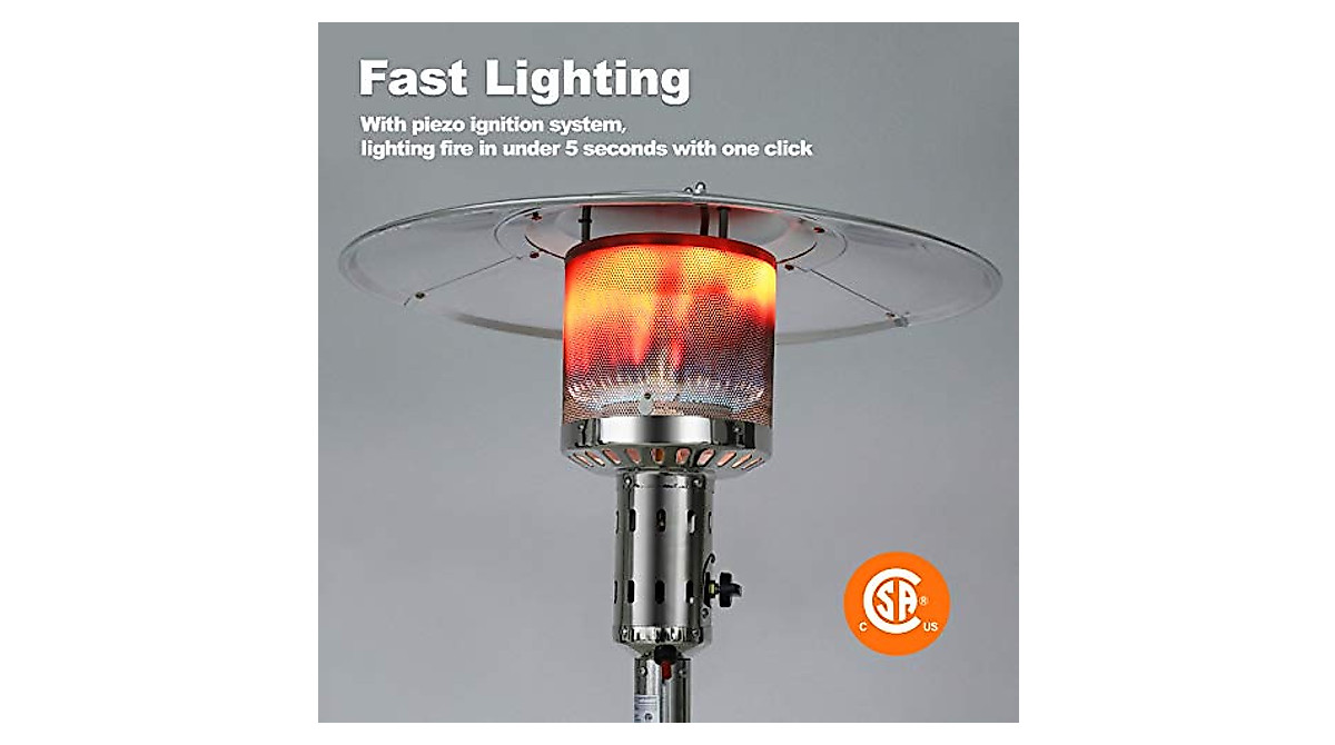 Legacy Heating 47000 BTU Outdoor Propane Heater for Patio and Garden