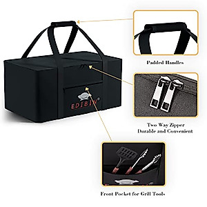 Grill Carry Bag Compatible with Weber Q1000 Q1200 Liquid Propane Grill,Carry Bag Fit for Weber Q1400 Electric Grill, 600D Heavy Duty Weather Resistant
