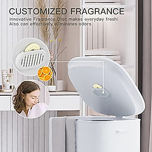 DOACE Towel Warmer Bucket, 26L Large Hot Towel Warmer with LED Display, Heat Timer 20/40/ 60 Min Adjustable, Up to 24 Hour Delay Timer, Fits Up to Two Oversized Towels - PJ, Bathrobe, Black White
