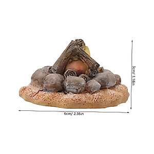 KONTONTY Synthetic Resin Campfire Ornament Fire Model Ornament Pit Pretend Campfire