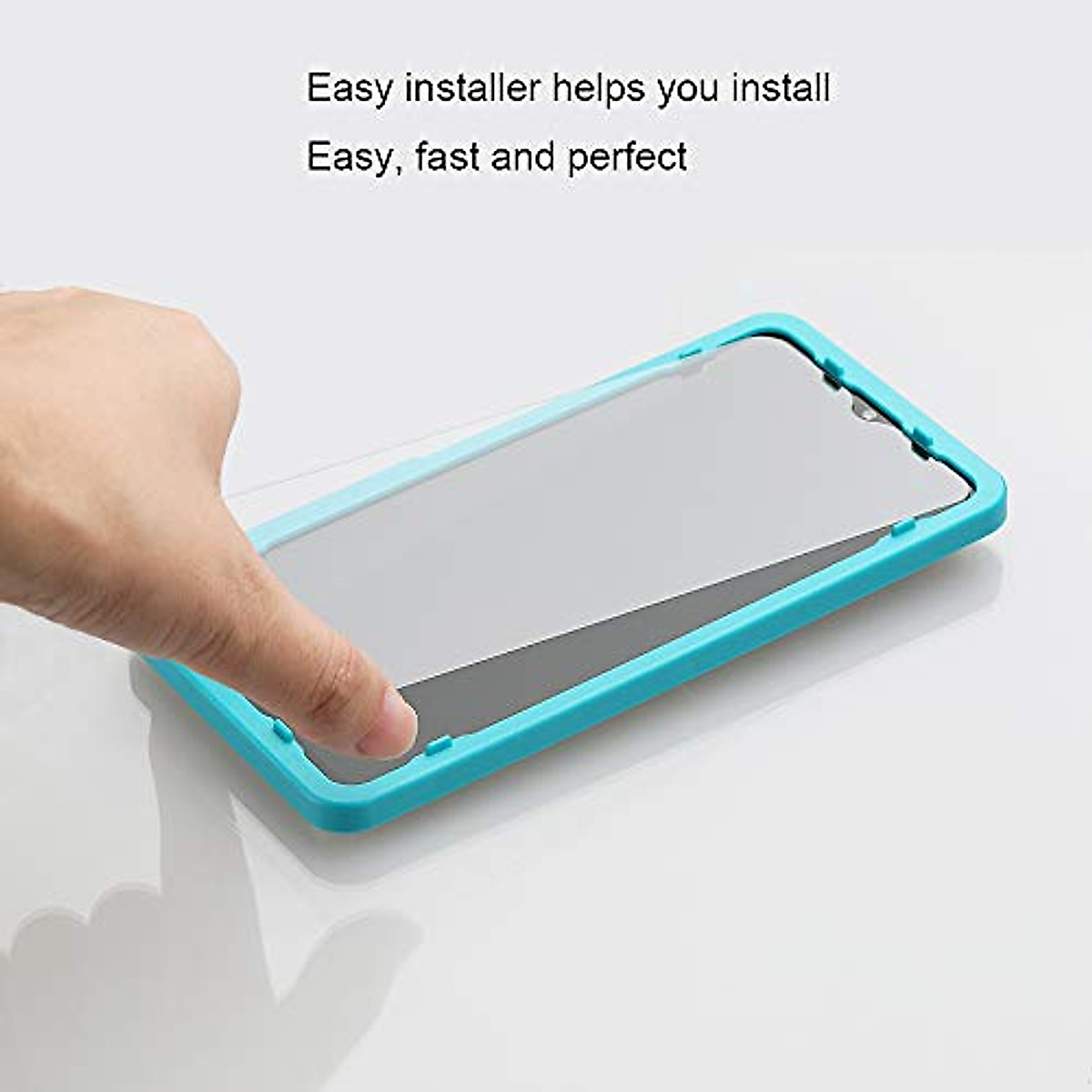 Ibywind Screen Protector For OnePlus 7T,with 2Pcs Tempered Glass,1Pc Camera Lens Protector,1Pc Backing Carbon Fiber Film [Fingerprint Reader,Easy to install]