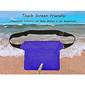 NIUTRIP Waterproof Phone Bag, Waterproof Pouch,Universal Dry Bag, Fanny Pack With Adjustable Waist Strap Senstive Screen Touch for Swimming, Kayaking, Boating, Beach Accessory, 2 Pack