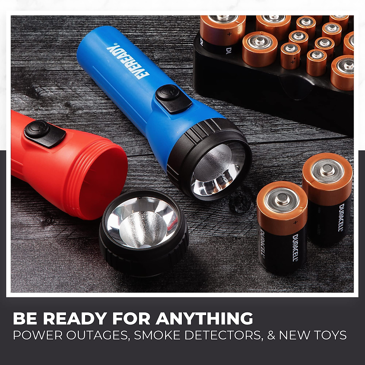 The Battery Organizer and Tester with Cover, Battery Storage Organizer and Case, Holds 93 Batteries of Various Sizes, Includes a Removable Battery Tester, Battery Holder for Garage Organization, White