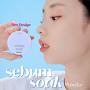 ETUDE Sebum Soak Powder 5g (21AD) | Makeup Powder for Oily Face with Sebum Control, Soft Skin Effect and Matte Finish | Flawless Long-Lasting Make up | Kbeauty