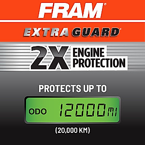 FRAM Extra Guard CA11050 Replacement Engine Air Filter for Select Chrysler, Dodge, Ram and Volkswagen (3.6L) Models, Provides Up to 12 Months or 12,000 Miles Filter Protection