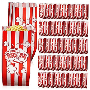 Yardwe 100pcs Popcorn Popcorn Packaging Bag Mini Food Containers Mini Containers Mini Snack Containers Movie Night Popcorn Bowl Paper Chicken Box Concession Popcorn Bags Popcorn Supply
