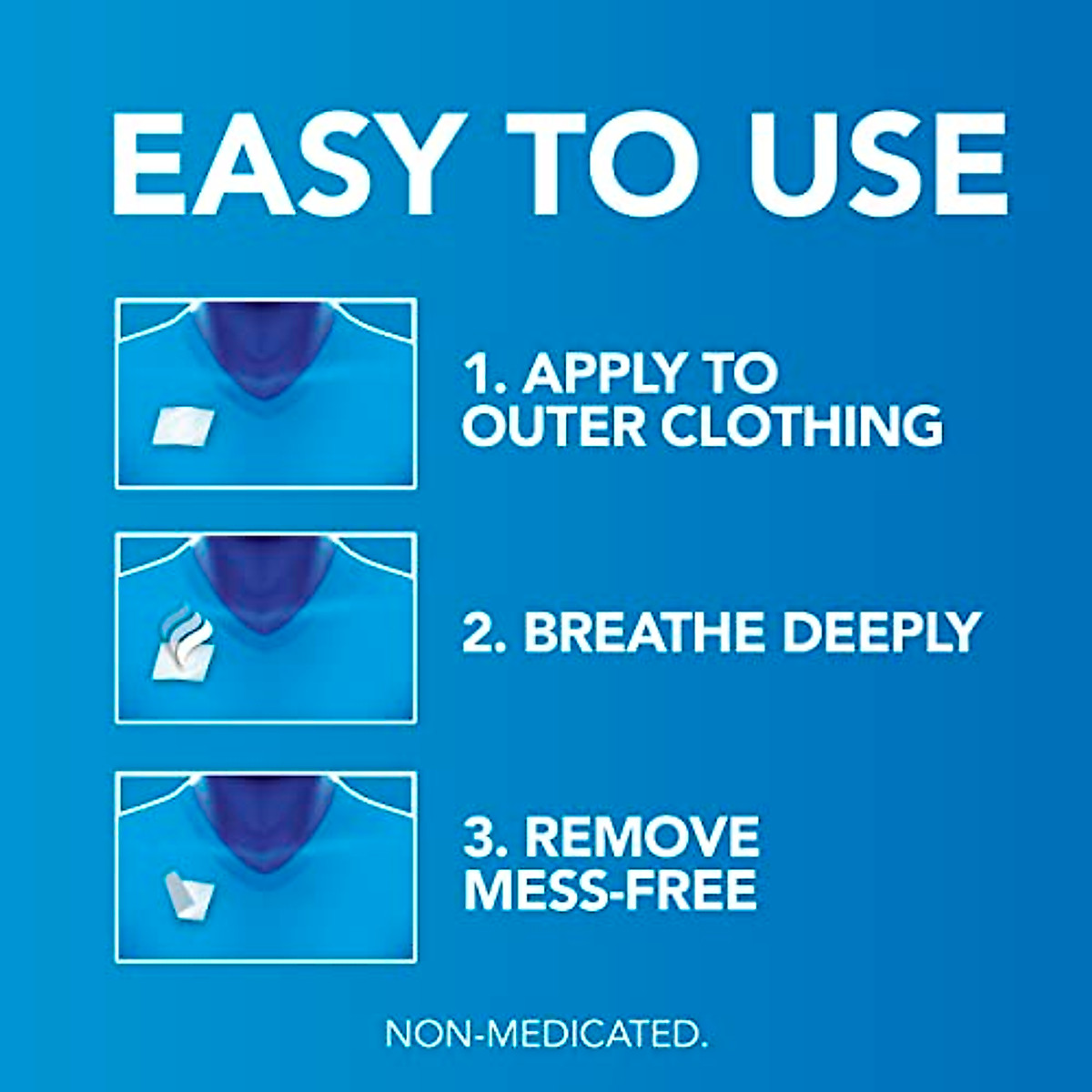 Vicks VapoPatch, Wearable Mess-Free Aroma Patch, Soothing & Comforting Non-Medicated Vapors, for Adults & Children Ages 6+, 5ct (4 Pack)