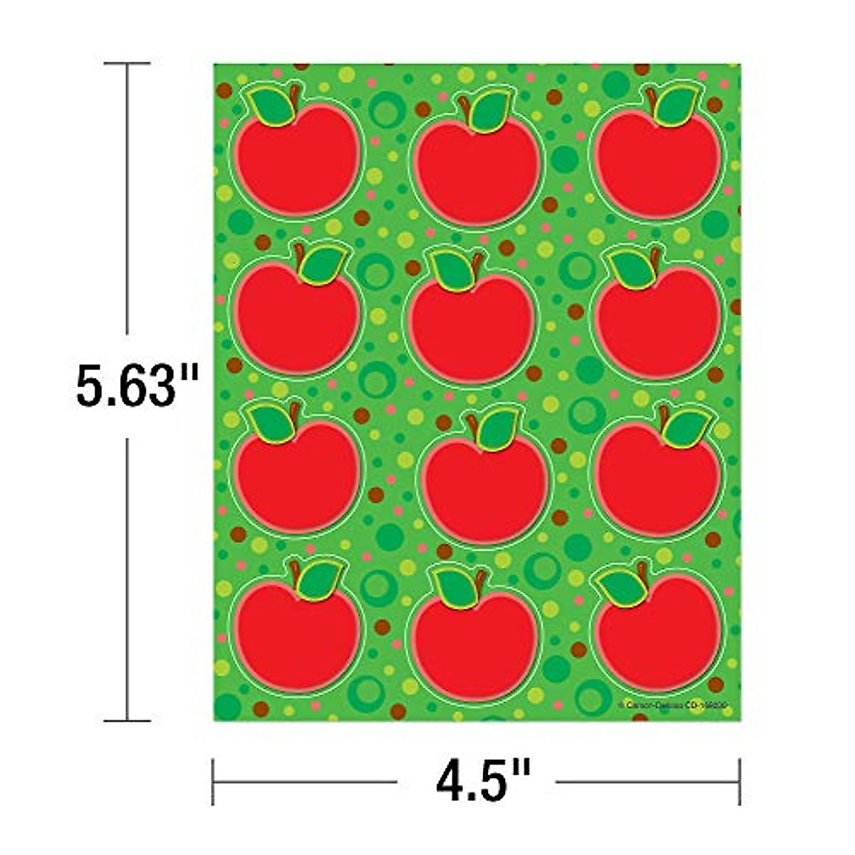 Carson Dellosa 72 Apple Stickers, 6 Sheets of Fruit Incentives for Back to School, Fall Crafts, Scrapbooking, Teacher Planner, Reward Chart, and School Supplies, Classroom Must Haves