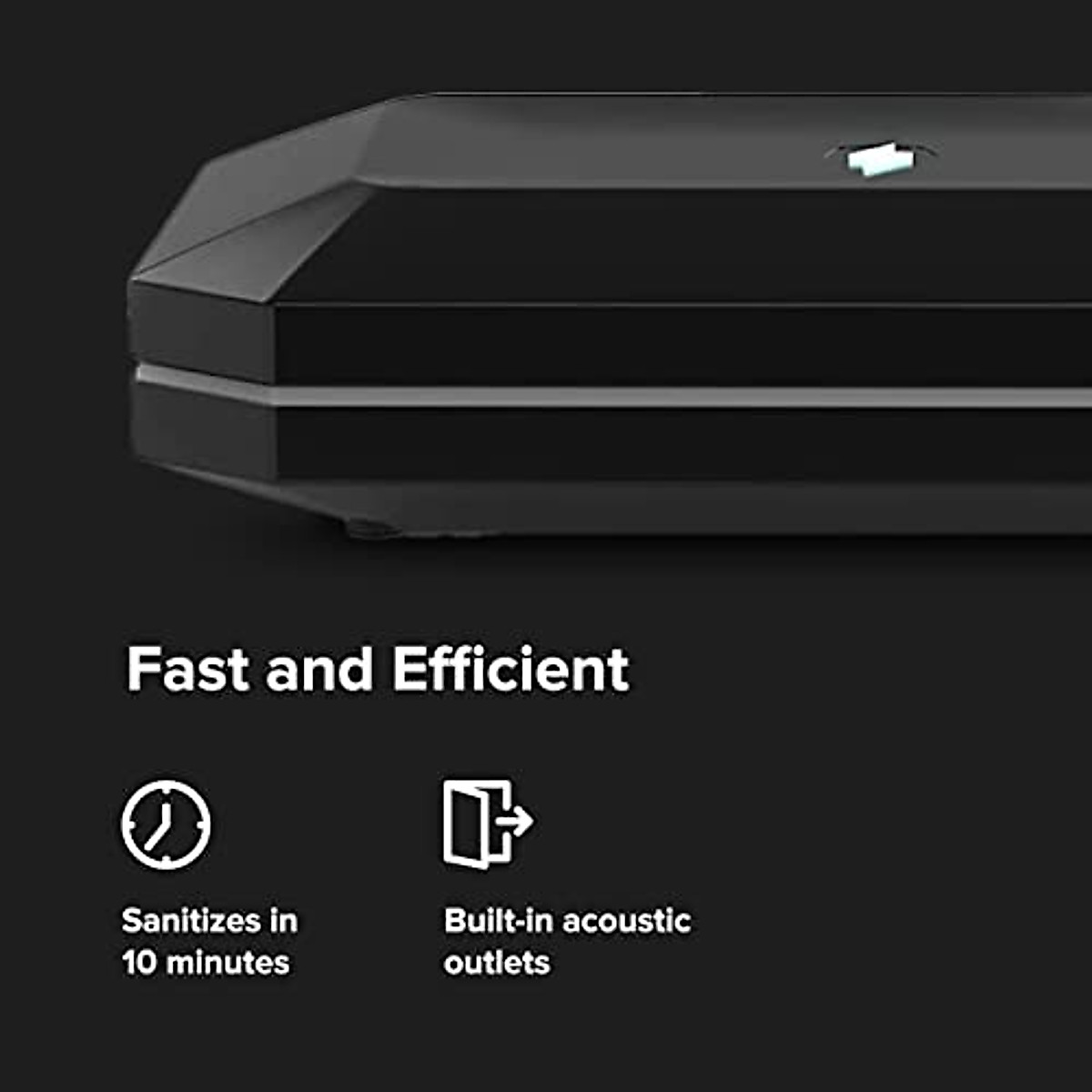 PhoneSoap Basic Cell Phone UV Light Sanitizer Box | Patented and Clinically Proven 360 Degree UV Light Sanitizer | Disinfects More Than Just Phones | Black