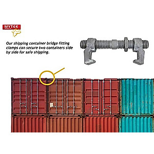 Mytee Products (4 Pack) SEA Rail Shipping Container Bridge Fittings Clamp - 380 mm Clamp - Used to Connect Shipping Containers Together