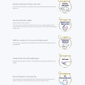 Moony Baby Diapers Medium (13-24 lb) 46 Count, Notification Strips, Parallel Import Product, Made in Japan