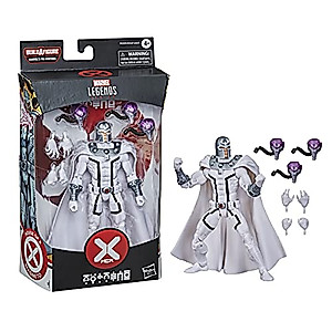 Marvel Hasbro Legends Series X-Men 6-inch Collectible Magneto Action Figure Toy, Premium Design and 2 Accessories, Ages 4 and Up, White