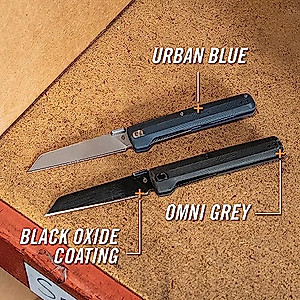 Gerber Gear Pledge Pocket Knife with Pocket Clip - 3.7" Full Panel Plain Edge Blade Folding Knife - EDC Gear and Equipment - Omni Gray