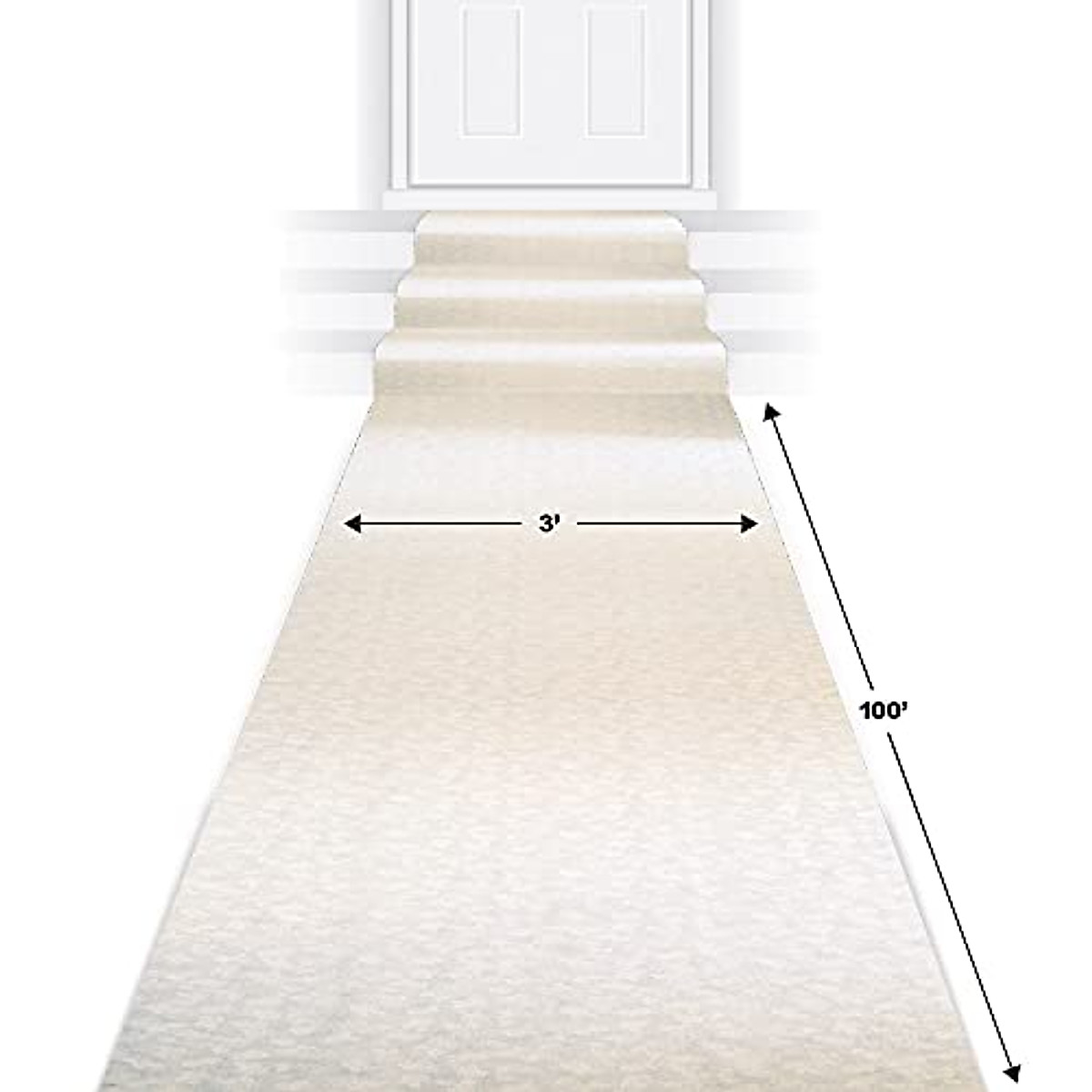 Beistle Novelty Polyester Fabric Floral Aisle Runner Wedding Ceremony Decoration