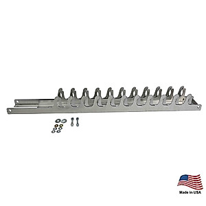 Mytee Products 48" Aluminum Locking Ratchet Binder Rack - Made in USA (Holds 11 Binders)