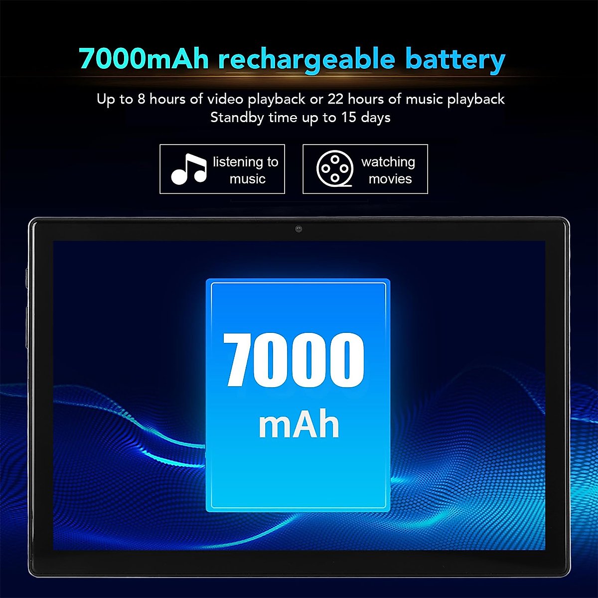 2 in 1 Tablet, 10.1 Inch Android 12 Tablet with Keyboard, 6GB RAM 128GB ROM, Octa Core Processor, FHD Touchscreen, 8+16MP Dual Camera, 5G WiFi, BT 5.0, 4G Network, 7000mAh Battery (Silver)