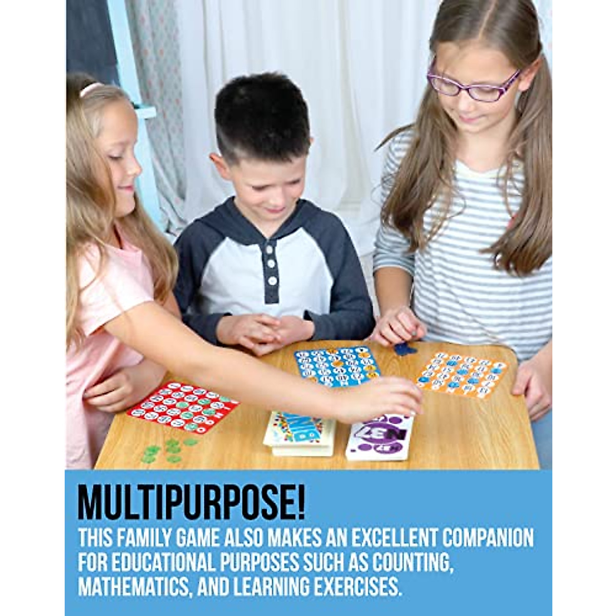 Regal Games - Family Bingo Bundle - Includes 100 Unique Bingo Cards, 75 Jumbo Calling Cards, 1000 Colorful Chips - Fun Family-Friendly Game - Ideal for Large Groups, Parties, Game Nights - Ages 8+