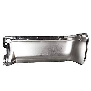 ECOTRIC Rear Step Bumper End Cap Cover Compatible with 2009-2014 Ford F150 Styleside Face Bar Driver Passenger Side W/O Sensor Hole Chrome 2 Packages