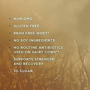 Solgar Grass Fed Whey to Go Protein Powder Chocolate, 2.3 lb - 20g of Grass-Fed Protein from New Zealand cows - Great Tasting & Mixes Easily - Supports Strength & Recovery - Non-GMO, 36 servings