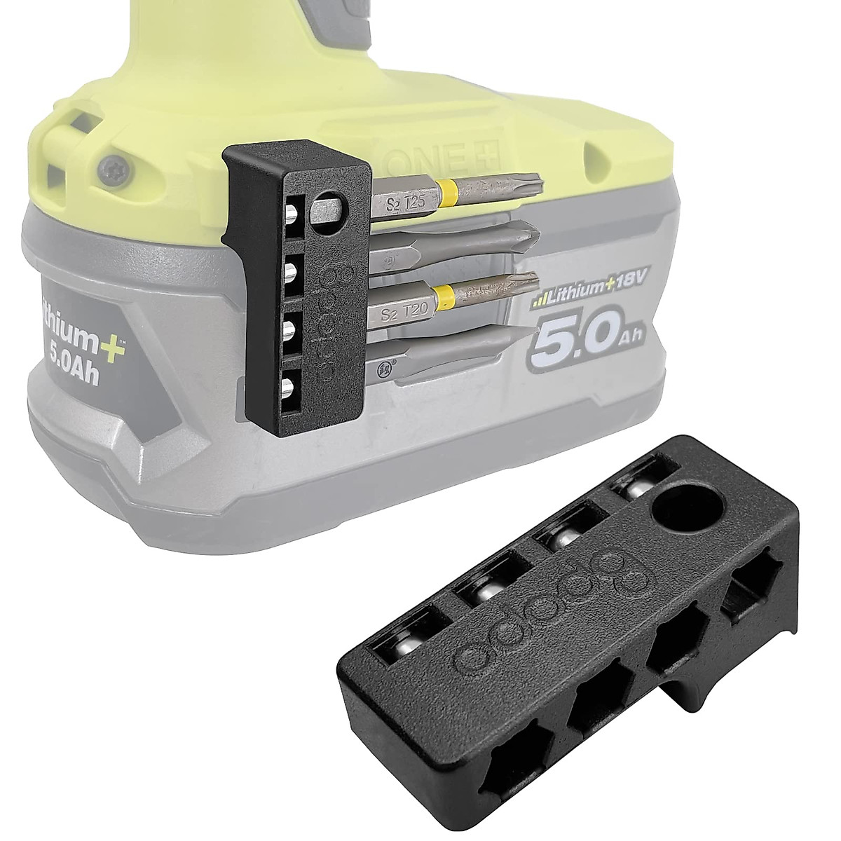 Magnetic 1/4-Inch Hex Bit Holders fit for Ryobi 18v Drill,Hex Screw Bit Storage on Side of Power Drill,Keep Bits Within Reach, Right Side