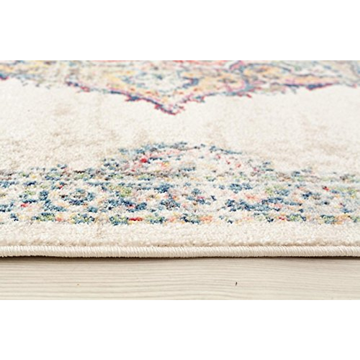 Luxe Weavers Oriental Beige 8x10 Area Rug, Non-Shedding Boho Chic Medallion Carpet