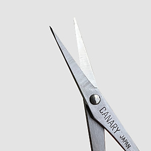 CANARY Small Sharp Scissors for Paper Cut Art and Collage, Professional Mini Scissors with Fine Precision Tips, Japanese Stainless Steel Blade, Papercutting Detail Scissors Tool, Black, Made in JAPAN