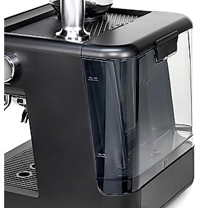 GE Profile Semi Automatic Espresso Machine + Steam Frother | Italian-Made 15 Bar Pump for Balanced Extraction | 15 Adjustable Grind Size Levels | WiFi Connected for Drink Customization | Black