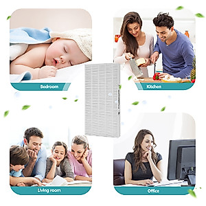 Lhari HRF-G1 True HEPA Replacement Filter, Compatible with Honeywell HPA020 HPA020B, HAP030 HPA030B and HPEAClean HPA108B HPA075B Air Purifier, Part Number HRF-G1 HRF-G2, 2-Pack