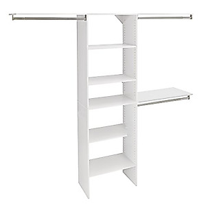ClosetMaid SuiteSymphony Closet Organizer with Shelves, 25-Inch-Pure White