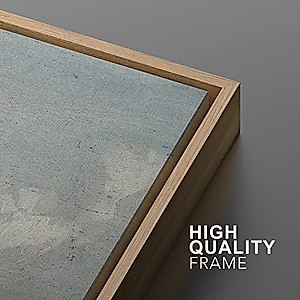 MUDECOR Framed Canvas Print Wall Art Gray Clouds Over Rustic Field Landscape Nature Wilderness Illustrations Modern Art Farmhouse/Country Cool for Living Room, Bedroom, Office - 24"x36" Natural