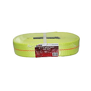ABN Tow Strap with Reinforced Loops 2in x 30ft Vehicle Recovery Rope 16,000 lbs Pound Capacity Recovery Strap