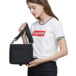 Small Crossbody Bags Women Canvas Crossbody Purses Messenger Bag For Teens Mini Bag - Black