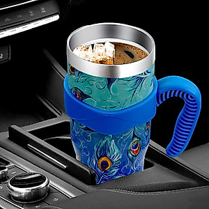 Sunmdecor 40 Oz Tumbler with Handle and Silicone Straws,Coffee Insulated Tumbler with Handle,40oz Tumbler with Handle