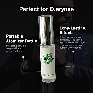 Love Scent Chikara Pheromone Cologne for Men, High Concentration Pheromone Spray, Mens Pheromones Cologne to Attract Women, Long Lasting Cologne Pheromones for Men (15 ML) - 1 Pack