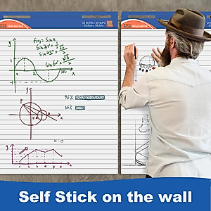 TFTAFAN Sticky Easel Pads Large lined Flip Chart Easel Pads bulk, 25 x 30 Inches Jumbo Self Stick Flip Chart Papers for Teachers School Classroom office Meeting (3)