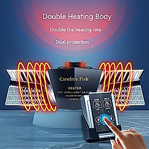 Carefree Fish Aquarium Heater PTC Ceramic Digital Double Heating Rods The Safest Most Accurate and Fastest Heater for Fish Tank 500W