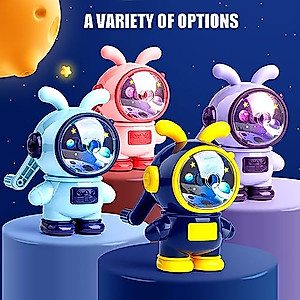 Pencil Sharpeners, 3 Gears Adjustable Colored Pencil Sharpener, Space Rabbit Shape High Capacity Shavings Tray, Manual Pencil Sharpener for Teachers, Artists, Engineers, Architects (Royal Blue)