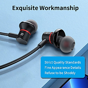 AGVEE 32Bit 384Khz Digital USB-C Headphones, Type-C Earbuds Noise Cancelling in-Ear Wired Earphone with Mic for Samsung S21 S20, Note 20 10, iPad Pro 2020 2018, Pixel 5 4 3 2 XL, Black